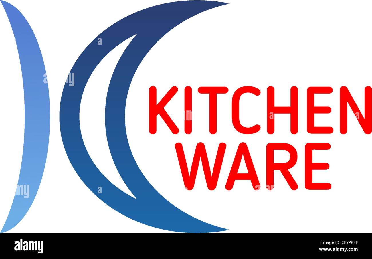 Kitchenware icon for kitchen utensil and cooking tool branded emblem ...