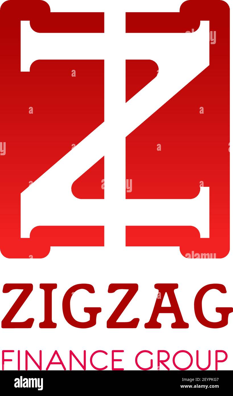 Z letter icon for zigzag finance group or commerce industry company ...