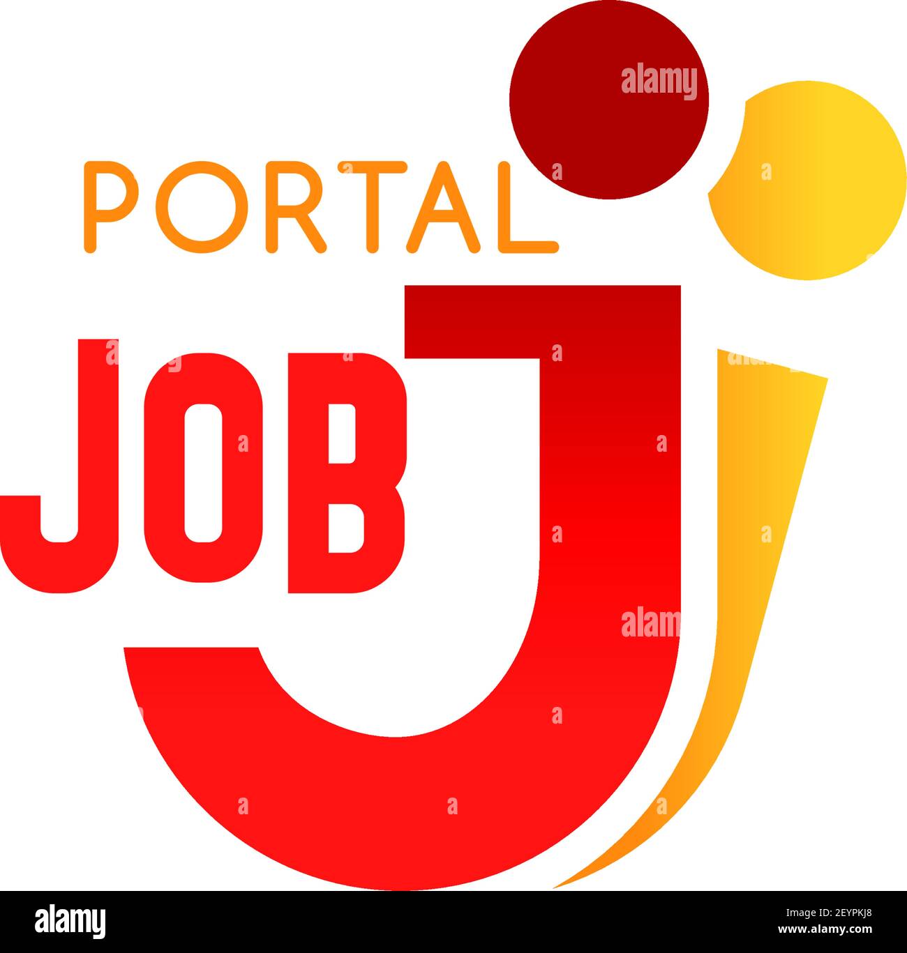 Job portal icon of J letter for recruiting agency sign or web site ...
