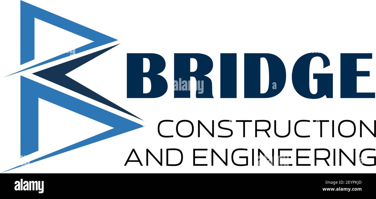 Engineering and construction industry letter B icon for industrial ...