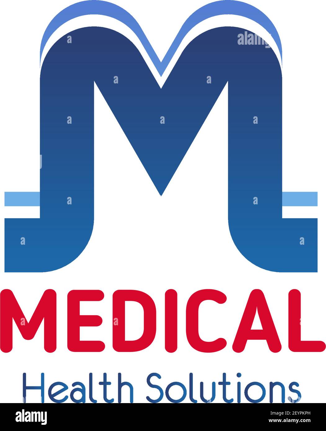 Medical Health Solutions M letter icon for healthcare or pharmaceutical ...