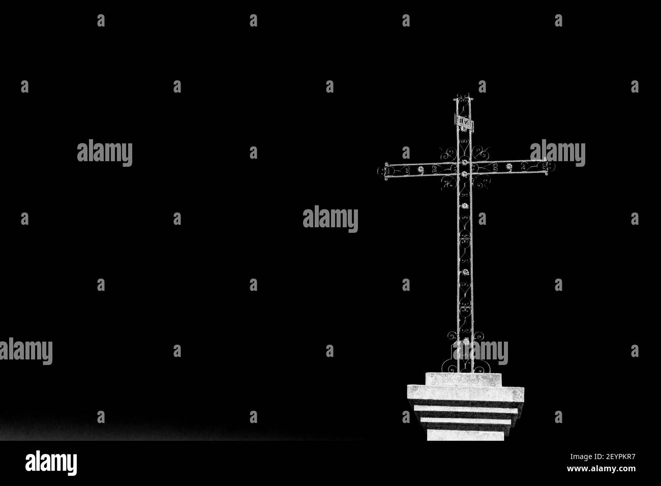 Catholic abstract sacred cross in italy europe and the sky background ...