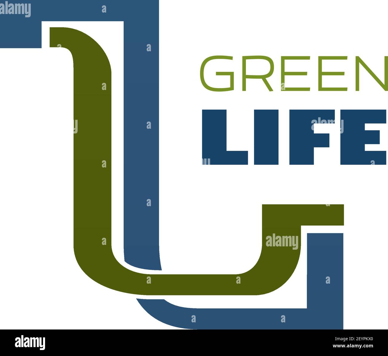 Green life symbol for nature, ecology and eco friendly lifestyle ...