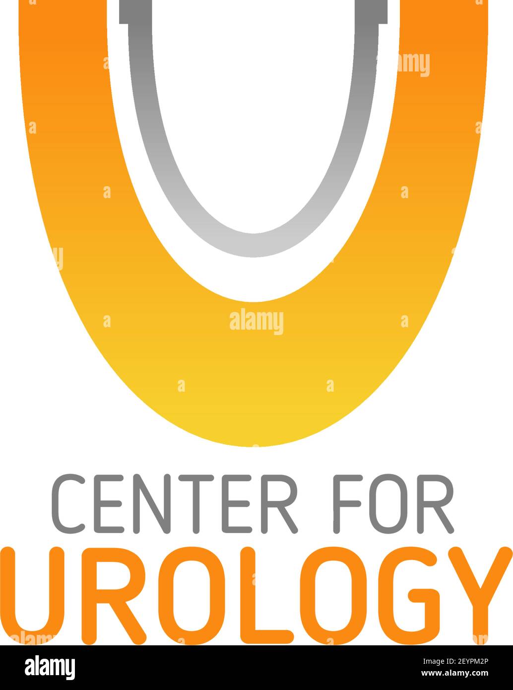 Urology center U letter icon for medical healthcare or urological ...