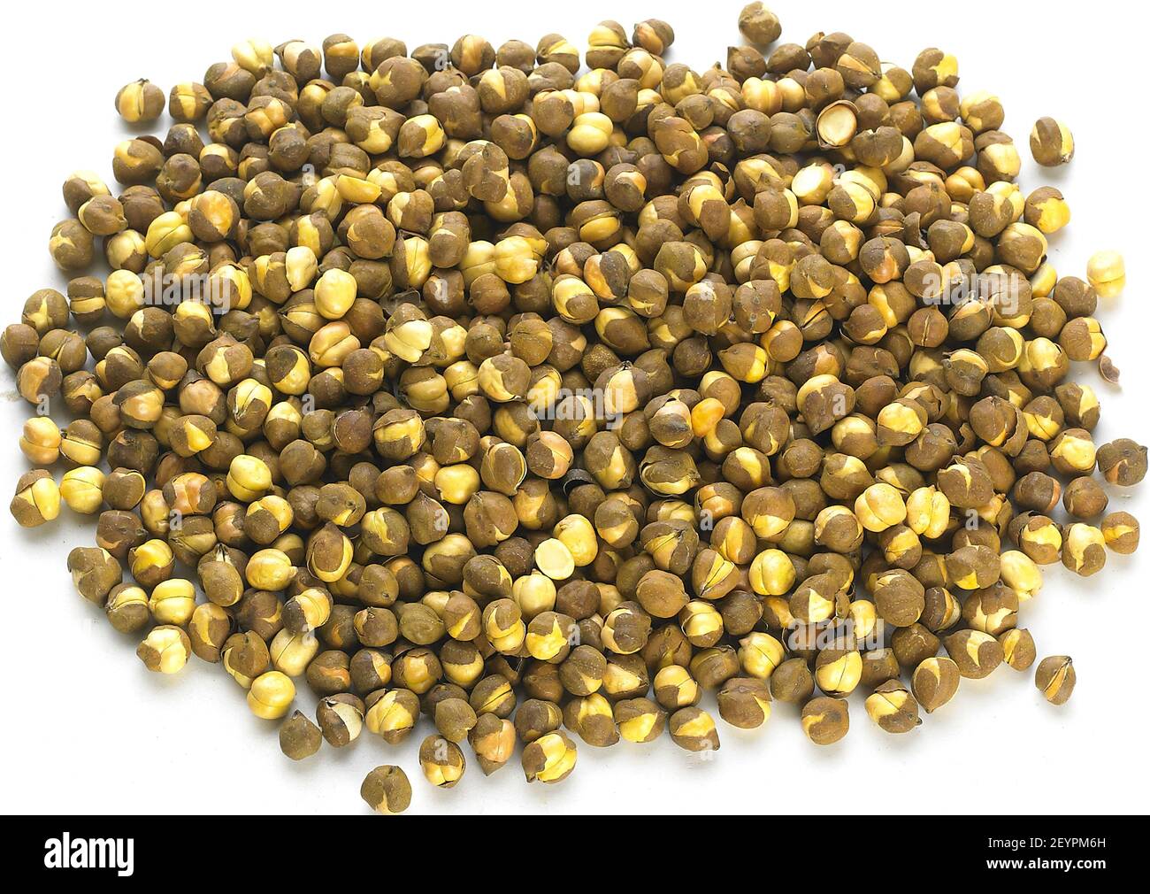 Traditional Crunchy Roasted chana isolated on a white background Stock ...