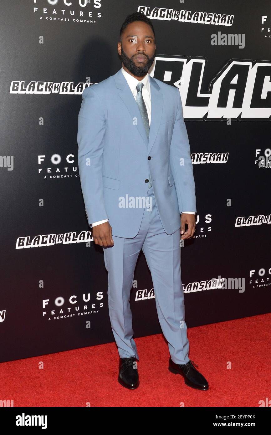 Actor John David Washington attends the 'BlacKkKlansman' New York ...