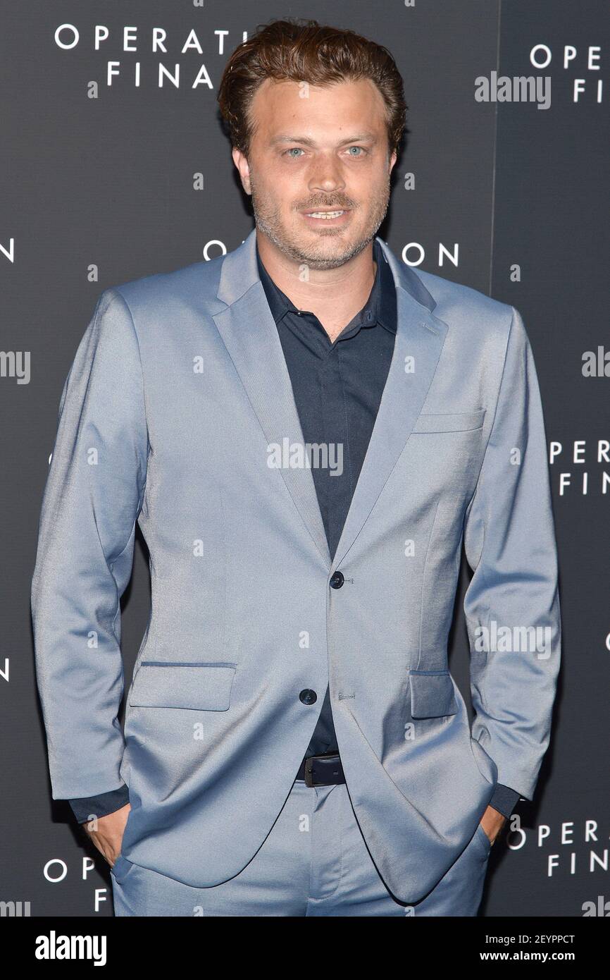 Actor Greg Hill attends the "Operation Finale" New York Premiere at the ...