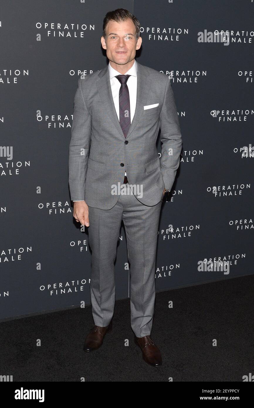 Actor Torben Liebrecht attends the "Operation Finale" New York Premiere ...
