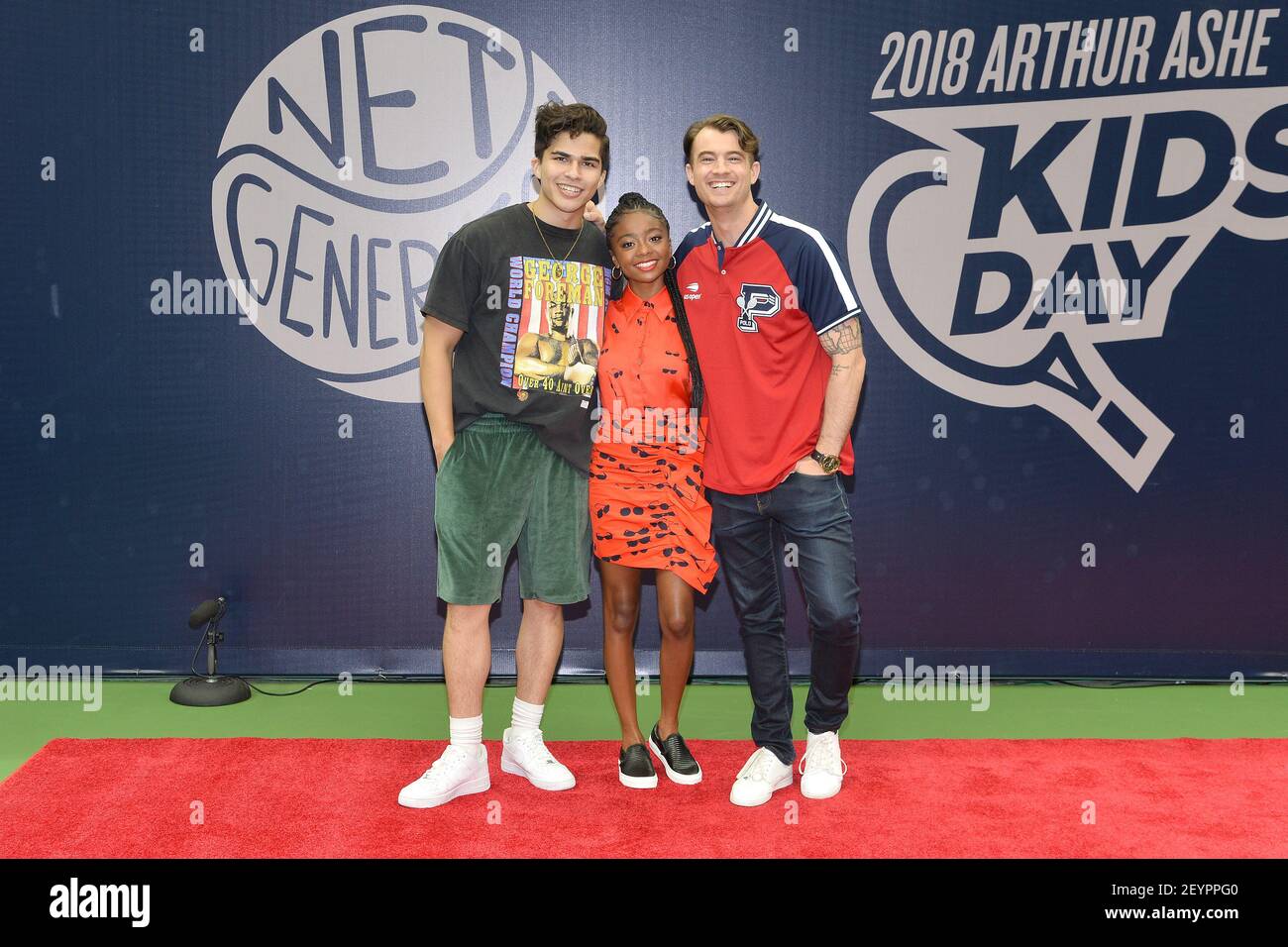 (L-R) Alex Aiono, Skai Jackson and Morgan Tompkins attend the 2018 ...