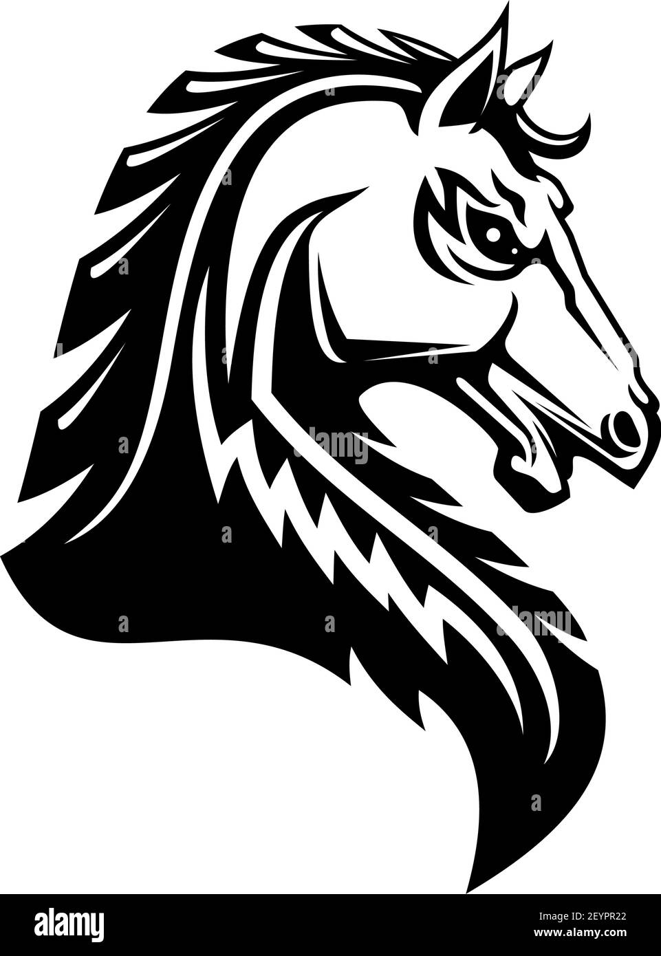 Heraldic horse vector icon. Royal heraldry horse symbol of gothic ...