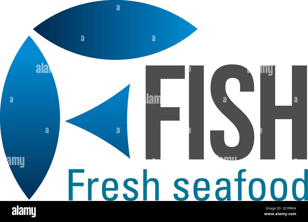 Fish fresh sea food vector sign. Creative icon for sushi restaurant or ...