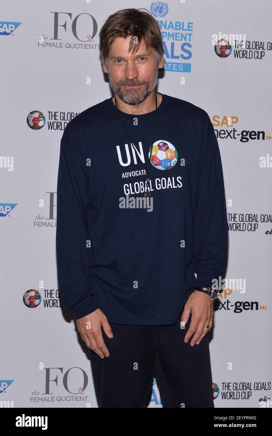 Actor Nikolaj Coster-Waldau attends the 2018 3rd Annual Global Goals ...
