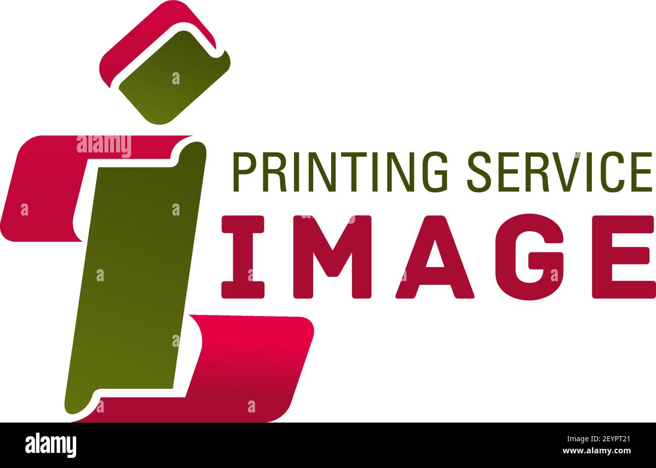 I letter icon for printing service or printhouse and advertising ...