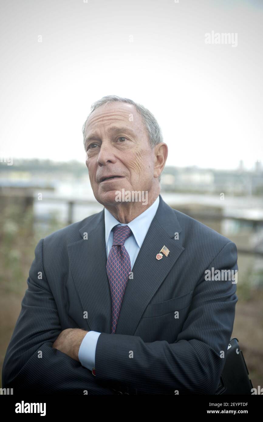 NY Mayor Mike Bloomberg speaks at the groundbreaking ceremony for the ...