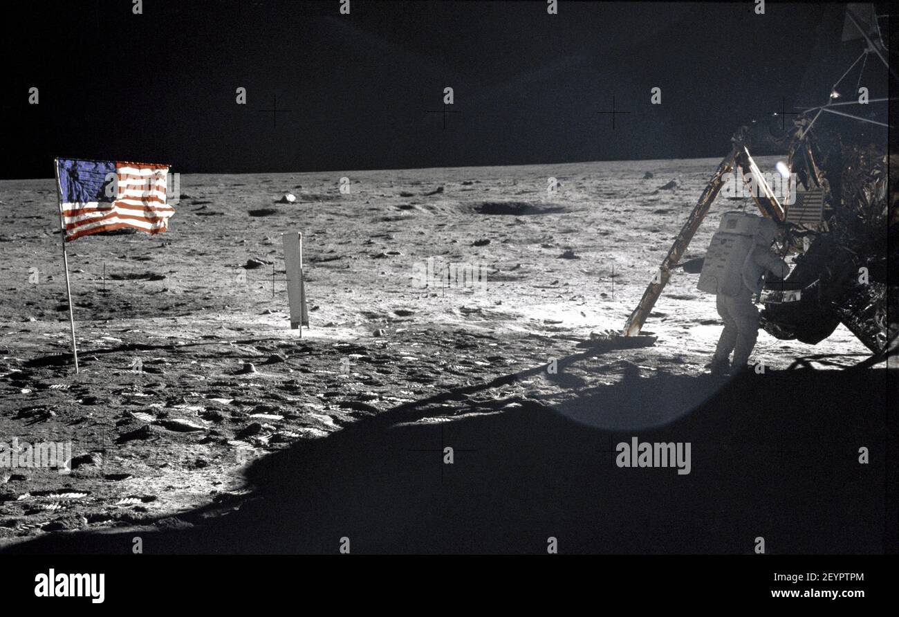 Astronaut Neil A. Armstrong during an Apollo 11 Extravehicular Activity ...
