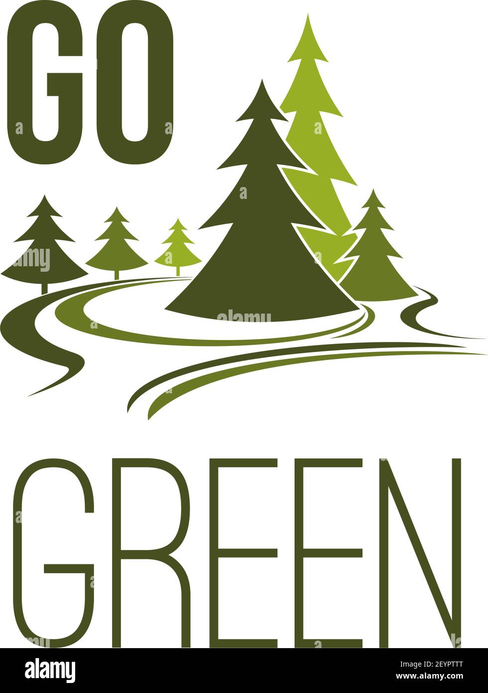 Go green ecology and nature environment concept icon, Vector natural ...