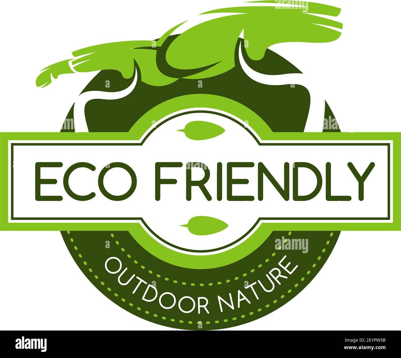 Icon for eco-friendly company. Outdoor nature safe concept. Vector ...
