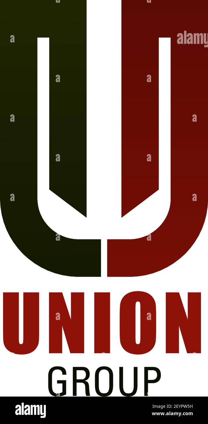 Union group U letter icon for marketing or market research and ...