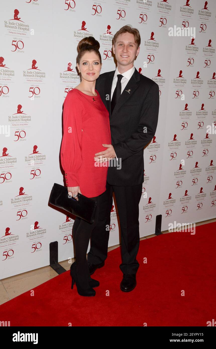 Aaron Staton and wife Connie. 7 January 2012, Beverly Hills, California ...