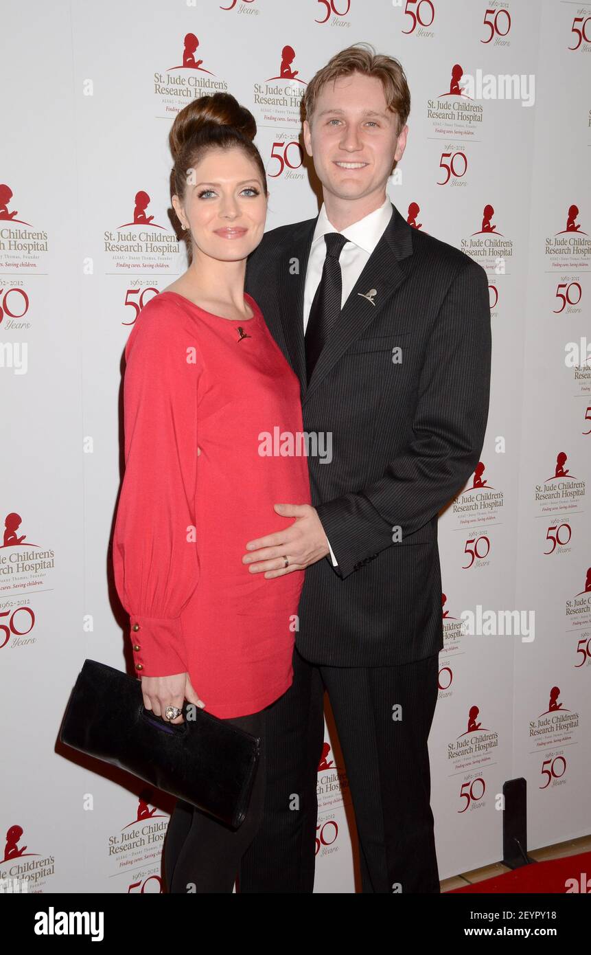 Aaron Staton and wife Connie. 7 January 2012, Beverly Hills, California ...