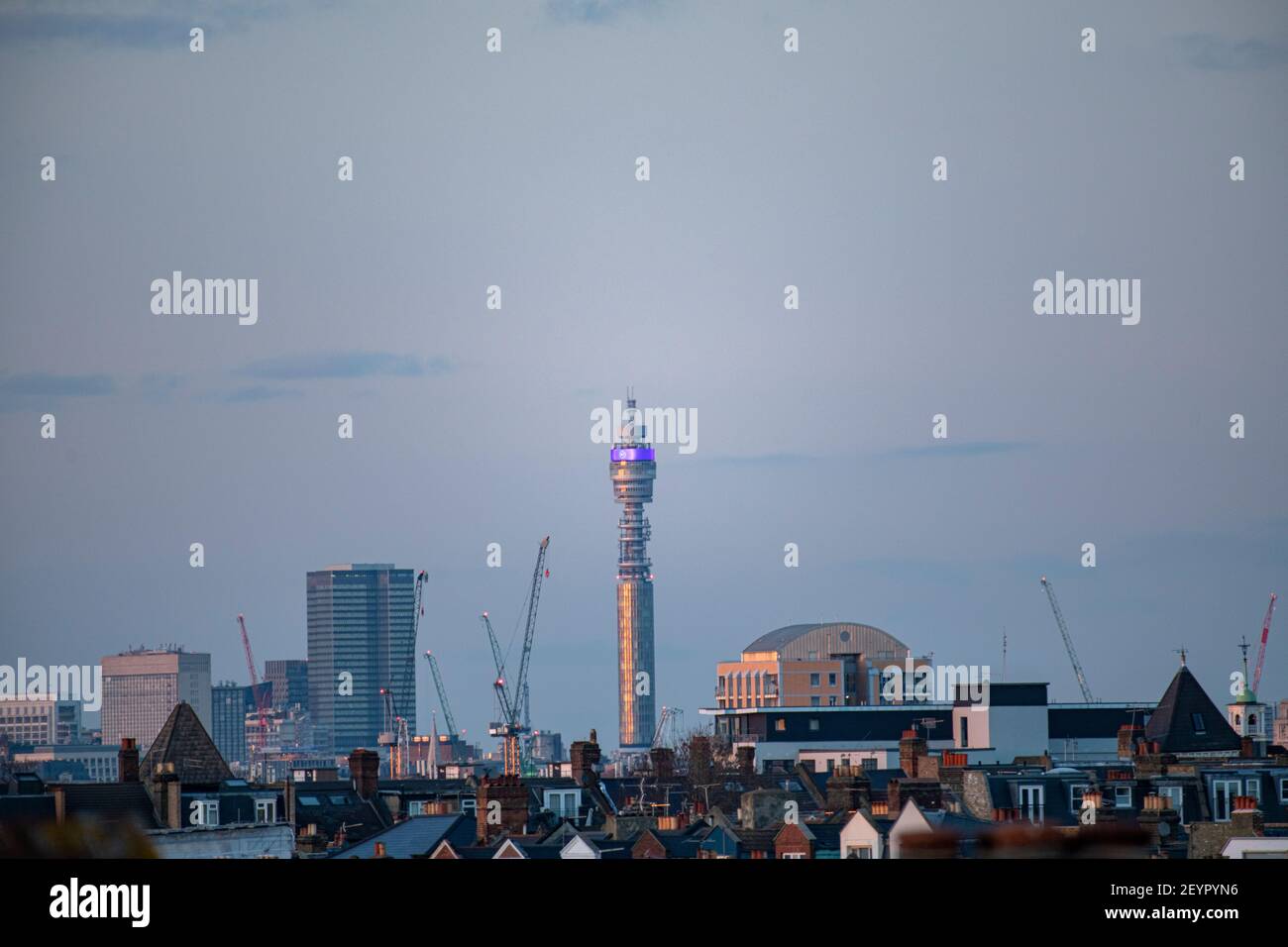 A view of BT Tower and surrounding buildings Stock Photo - Alamy