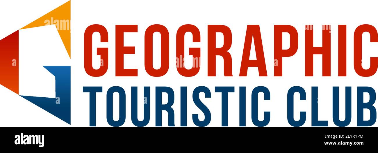Geographic touristic club vector sign. Emblem for travelers, hiking ...