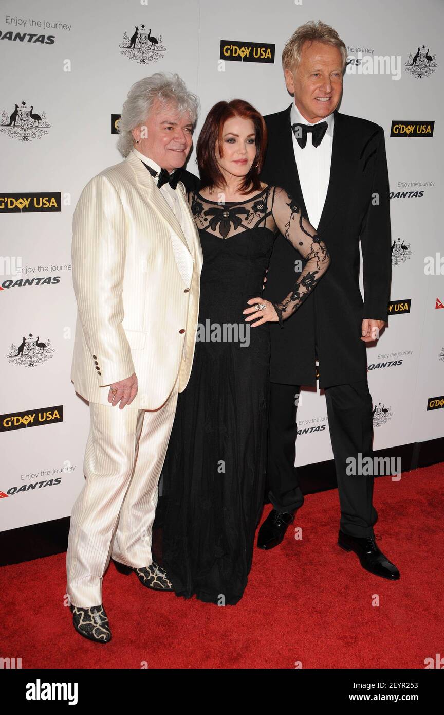 Russell Hitchcock, Priscilla Presley and Graham Russell. 14 January ...