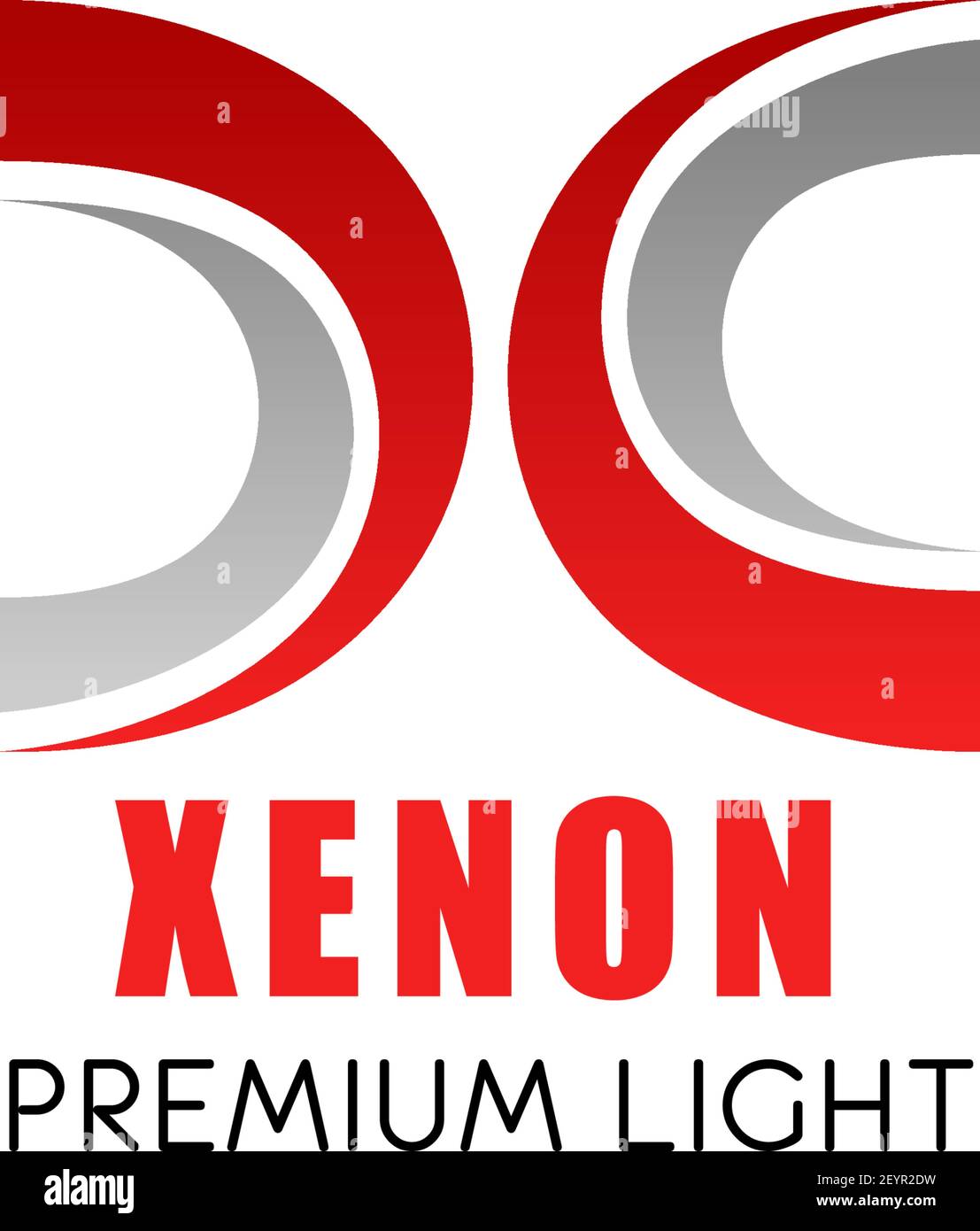 Xenon light symbol with modern font of X capital letter. Business ...