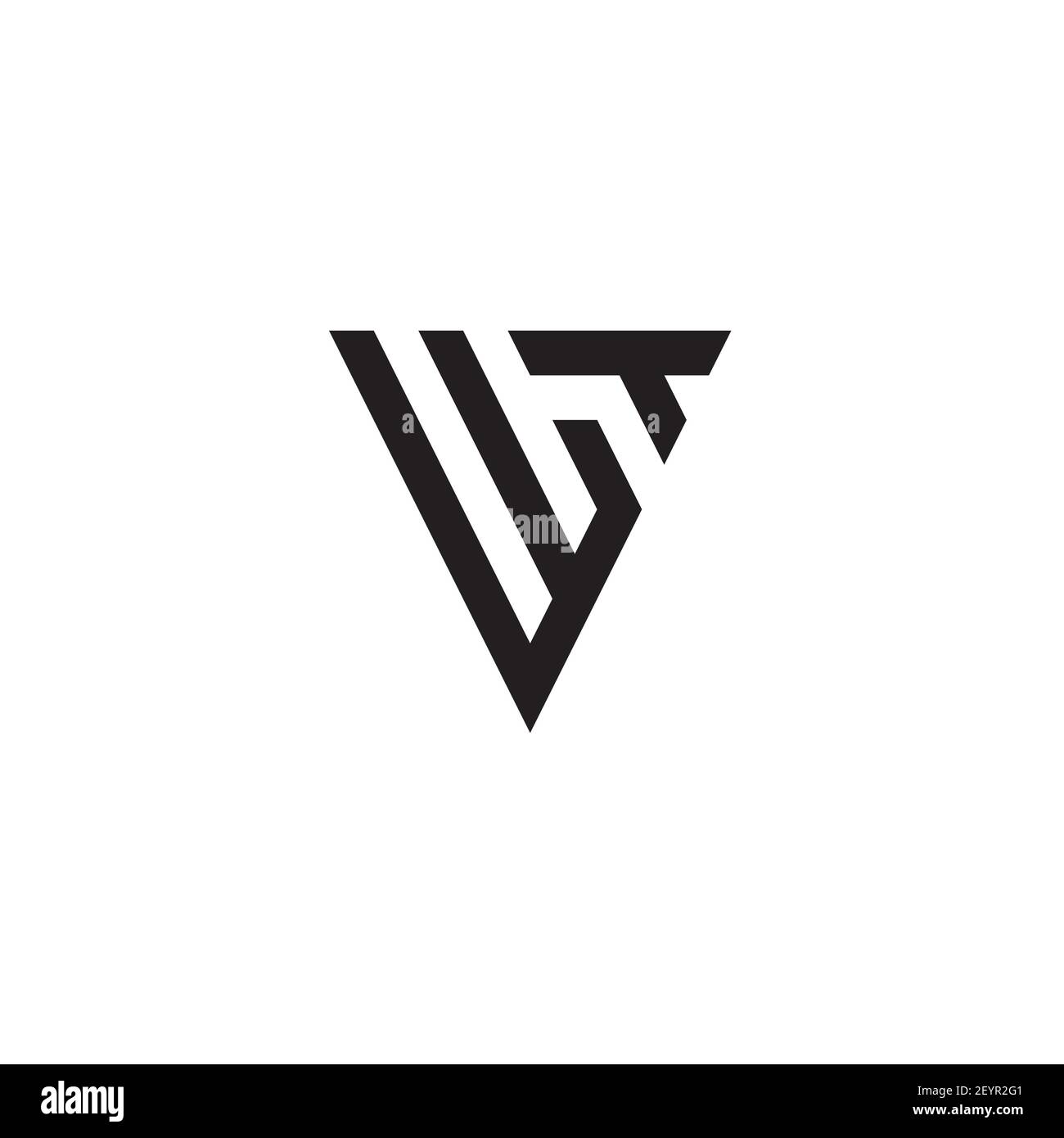 W T letter triagle logo design vector Stock Vector Image & Art - Alamy