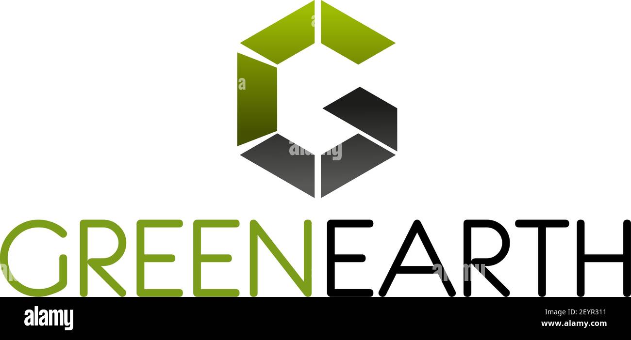 Green Earth symbol for ecology and environment protection themes design ...
