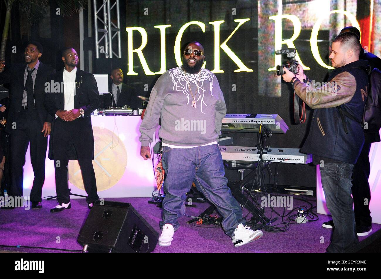 15 January 2012 - Udonis Haslem, Dwyane Wade and Rick Ross attend ...