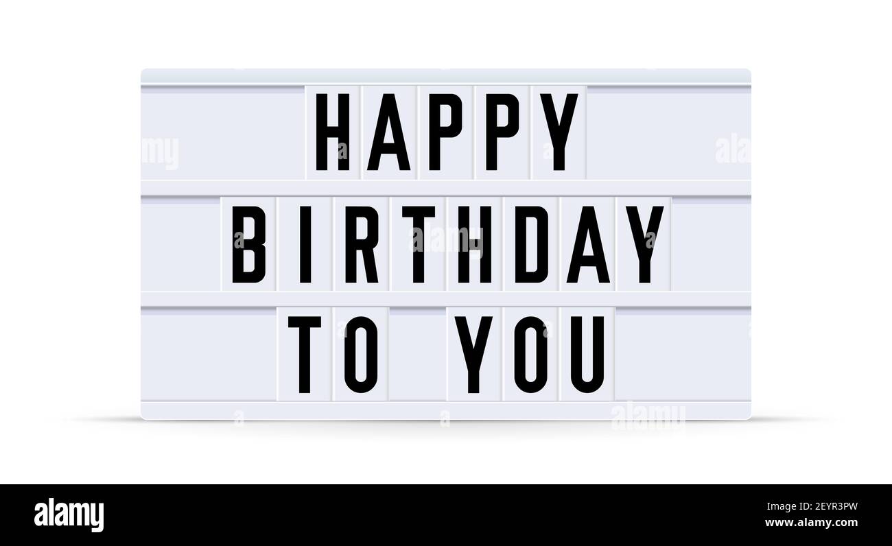 Happy birthday lightbox hi-res stock photography and images - Alamy