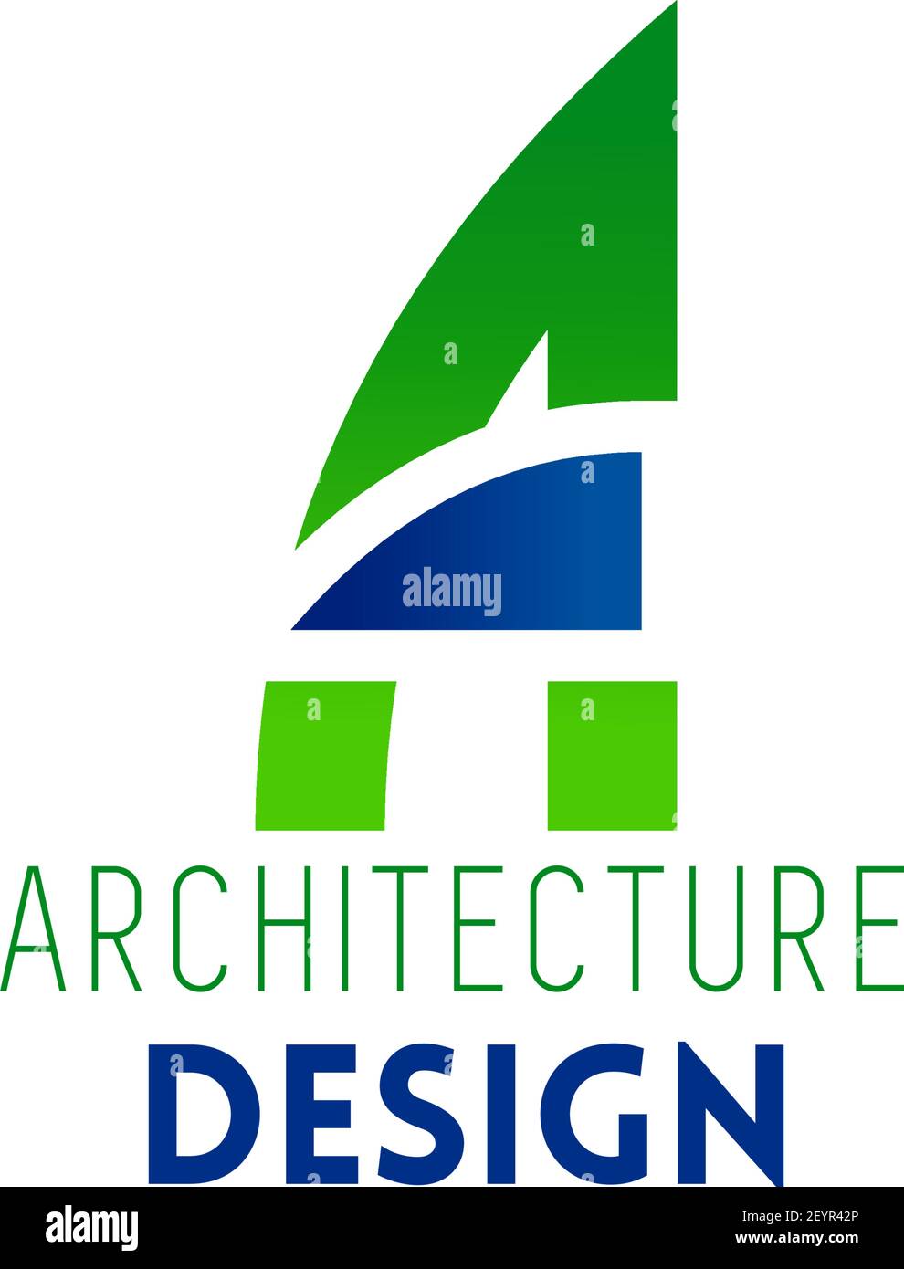 Architecture design icon of A letter for interior or house construction ...