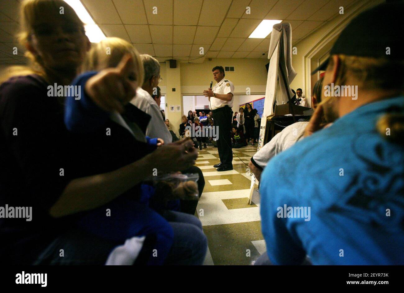 26 January 2012 - New Orleans, Louisiana - Community residents packed a ...