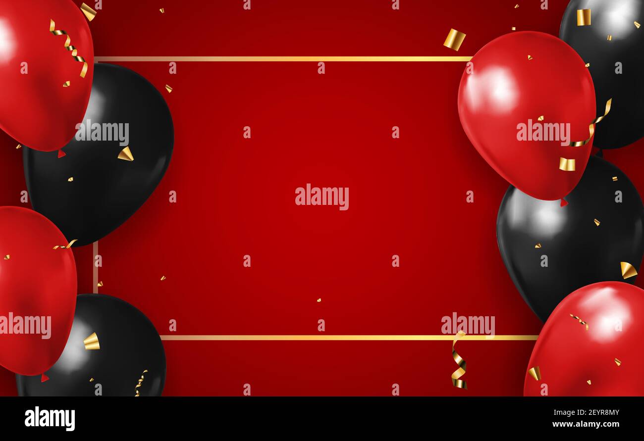 Red And Black Balloon Background