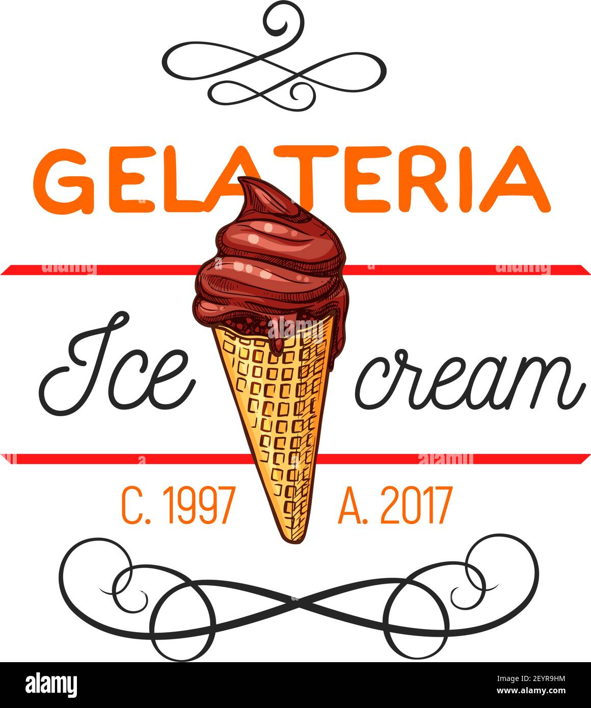 Gelato shop italy Stock Vector Images - Alamy