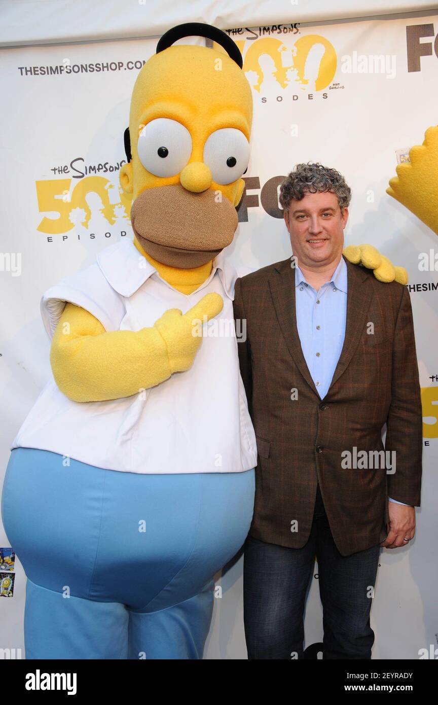 Al Jean with Homer Simpson. 8 February 2012, Hollywood, California. The ...