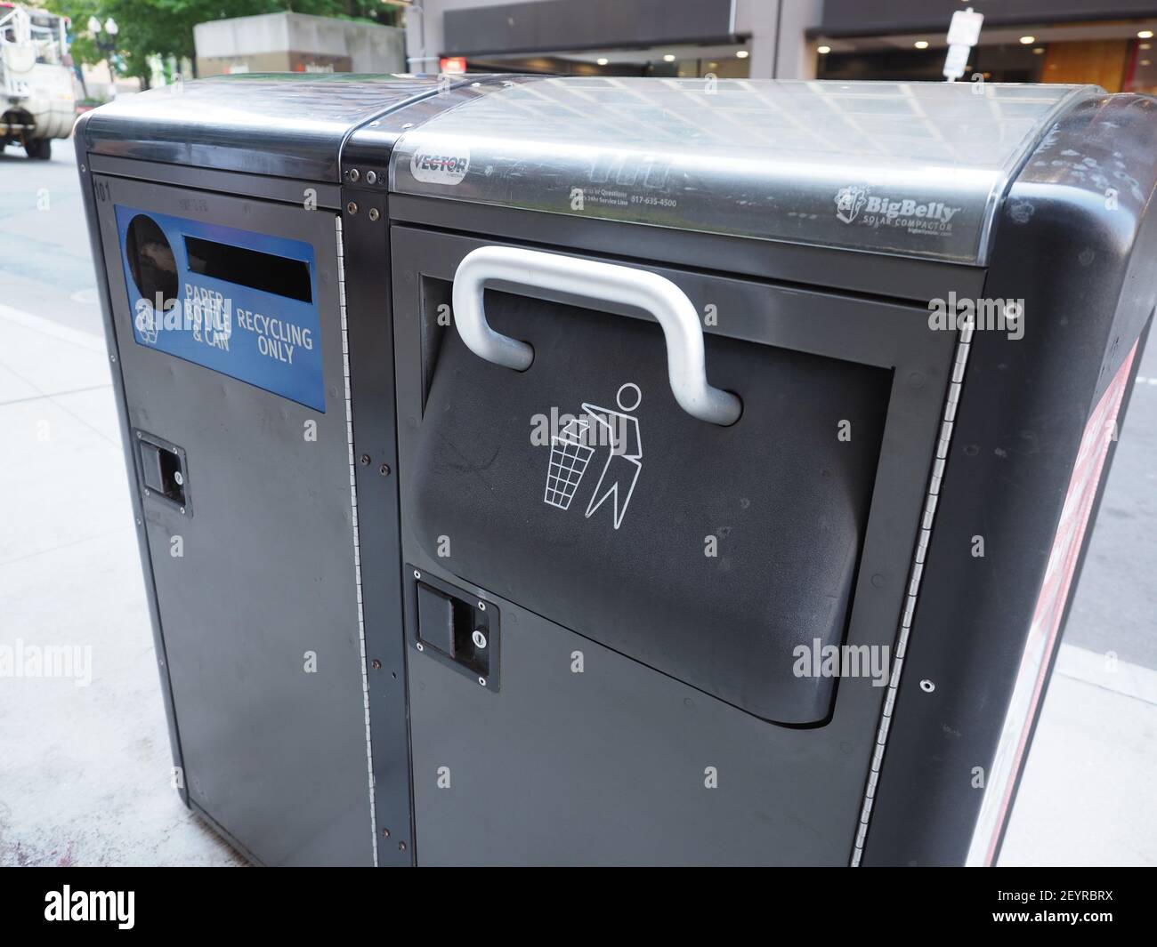 Image of a garbage bin in downtown Boston Stock Photo - Alamy