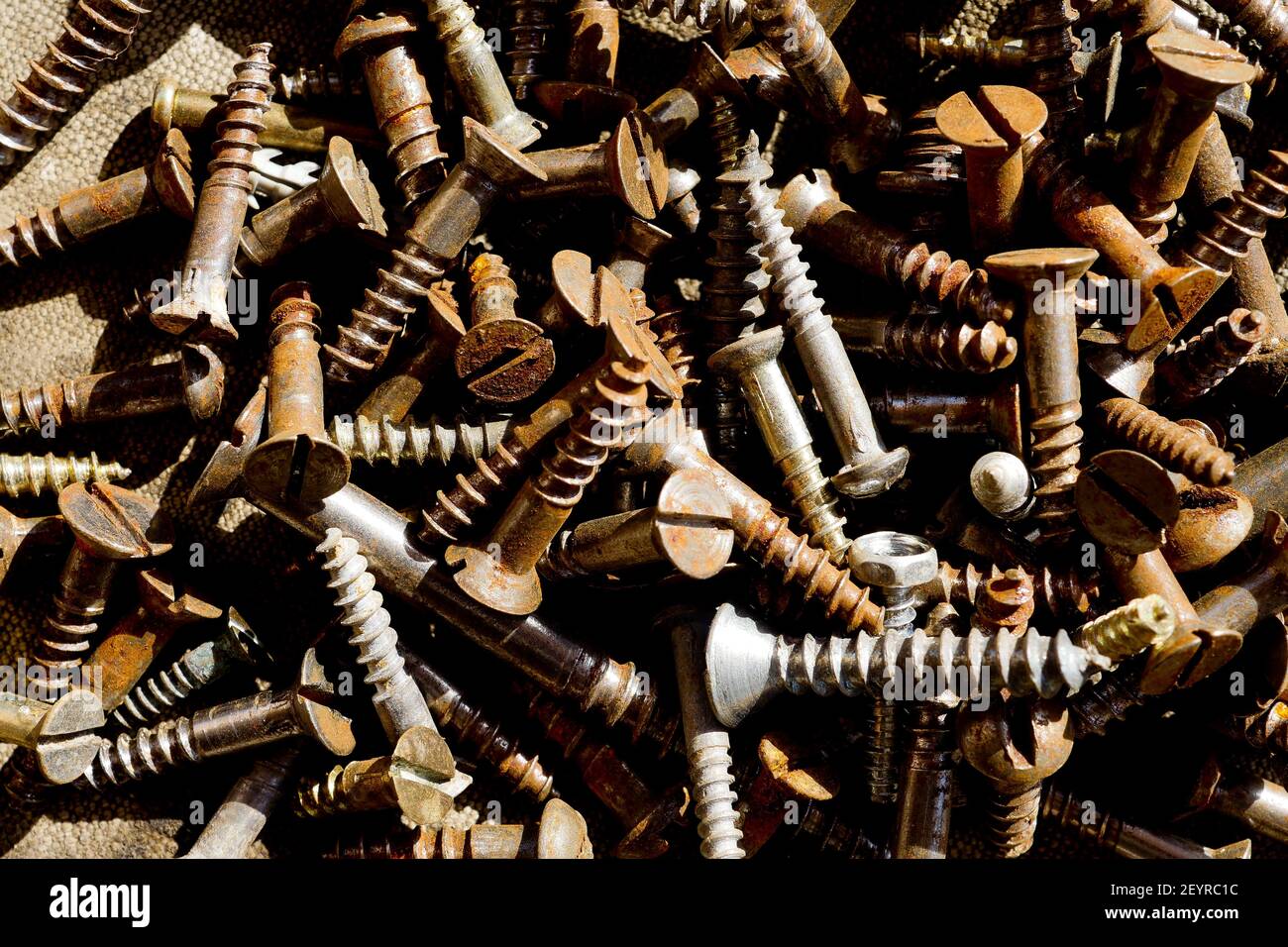 Old rusted screw, France Stock Photo - Alamy