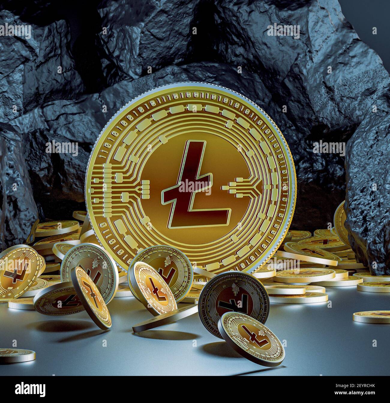 Gold litecoin hi-res stock photography and images - Alamy