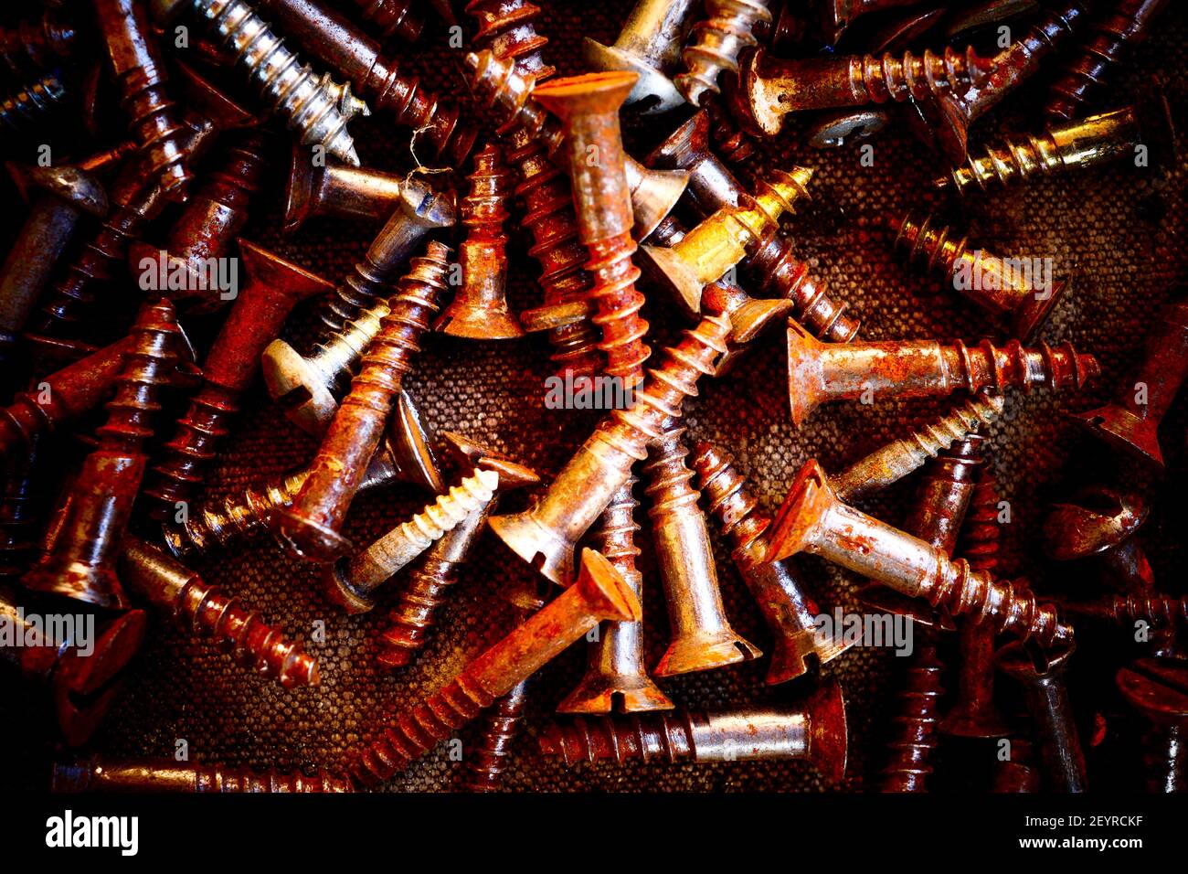Old rusted screw, France Stock Photo - Alamy