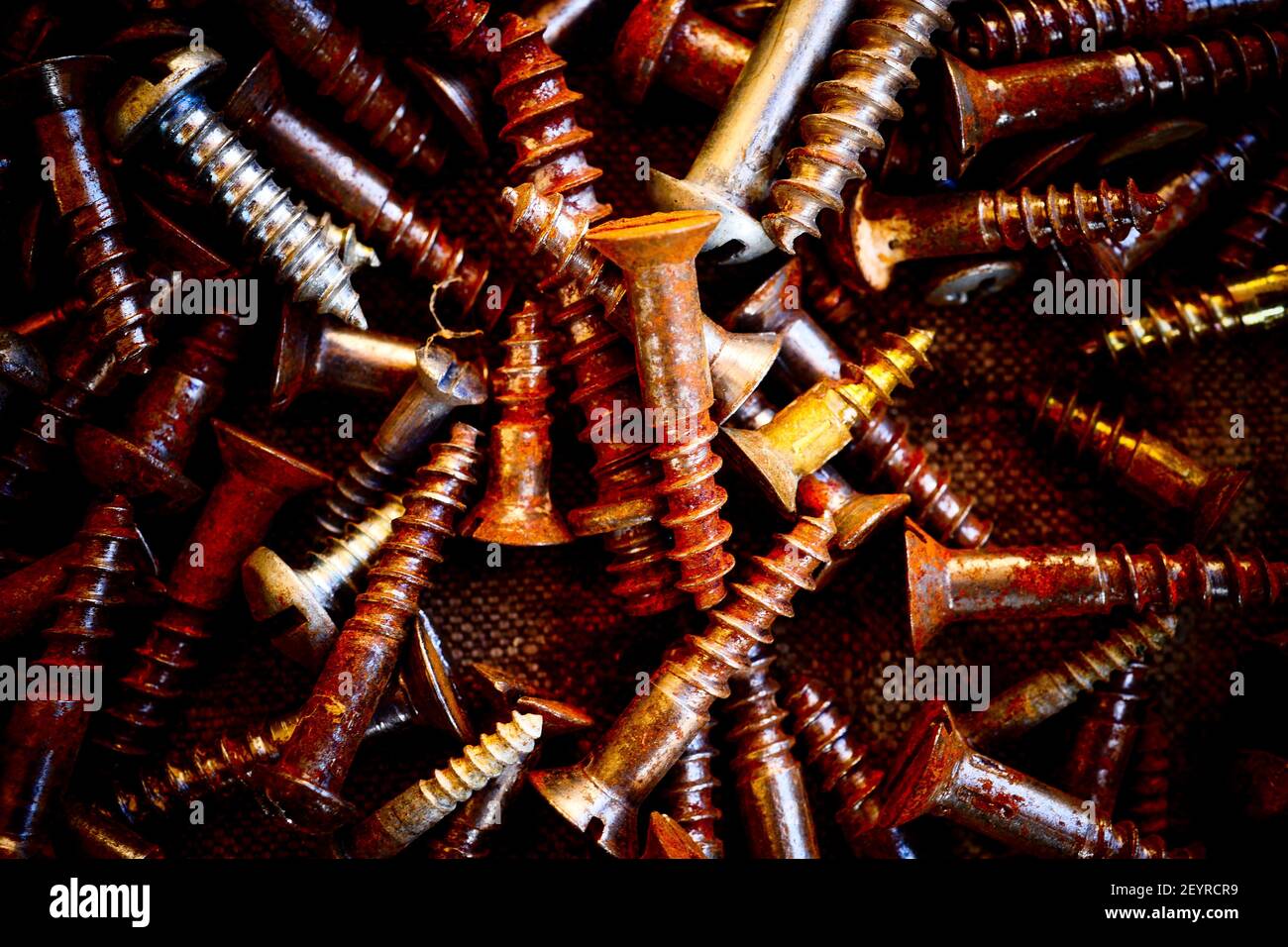 Old rusted screw, France Stock Photo - Alamy