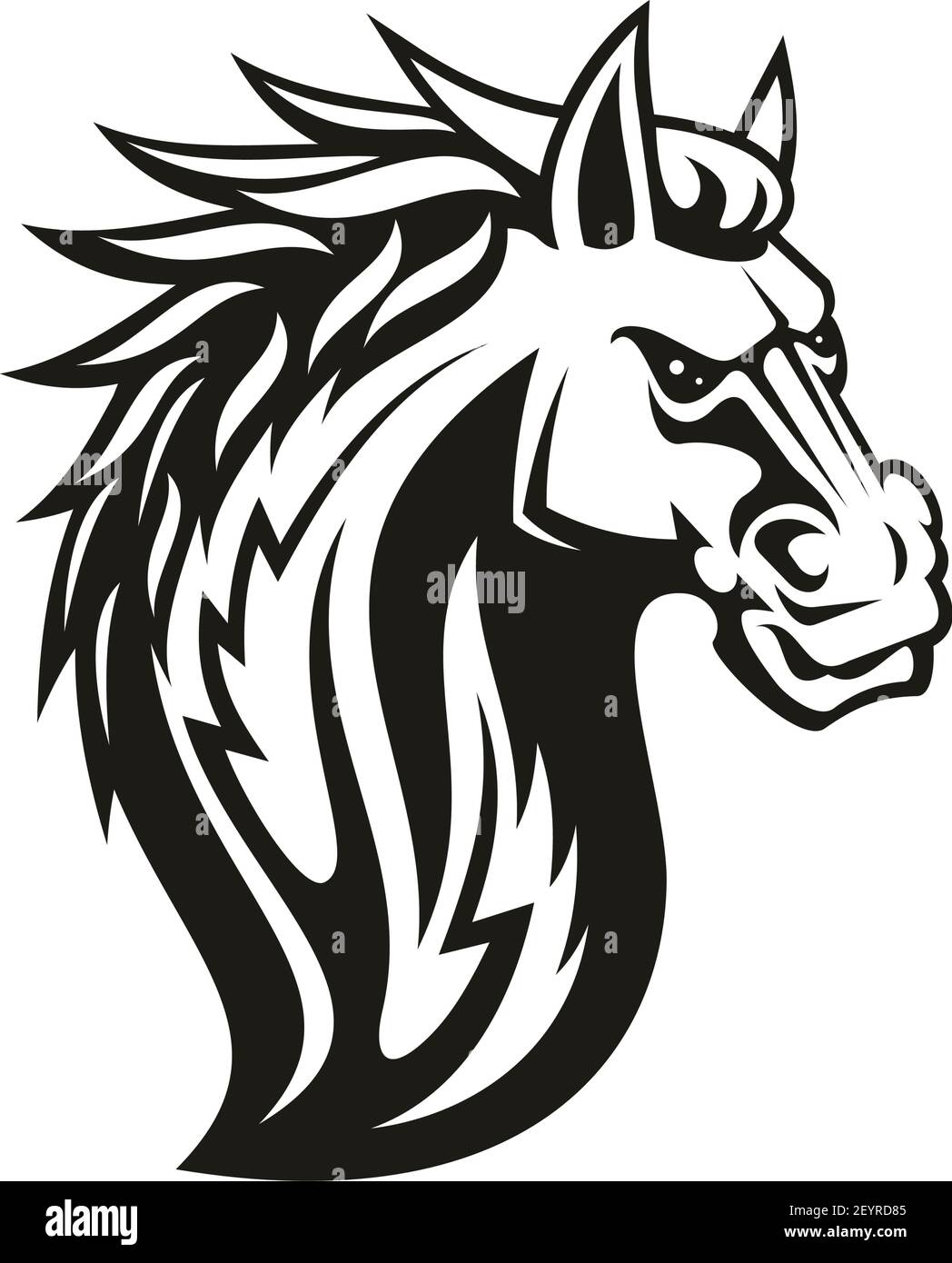 Mustang Head Silhouette