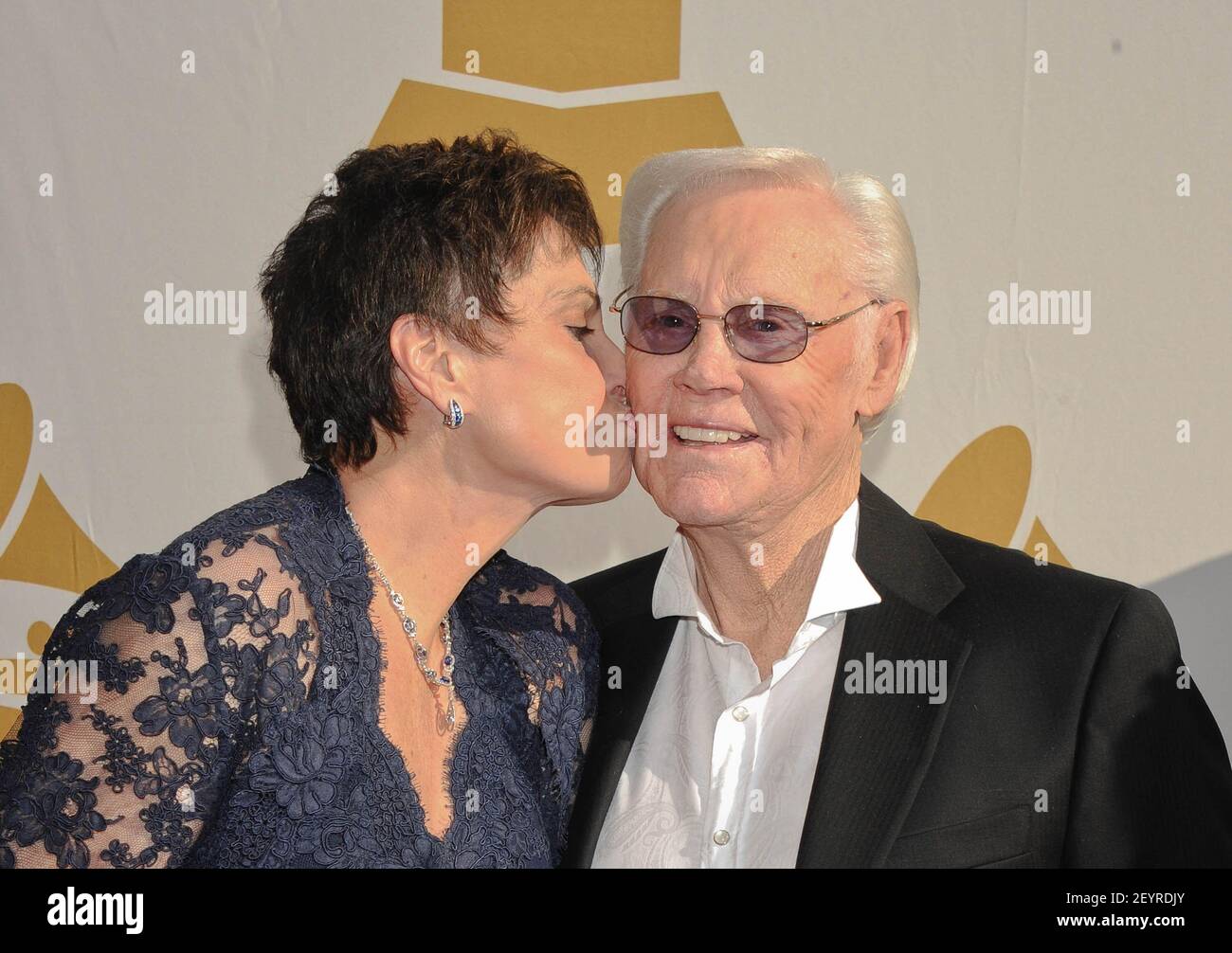 George Jones and his wife Nancy. 11 February 2012, Los Angeles, The ...