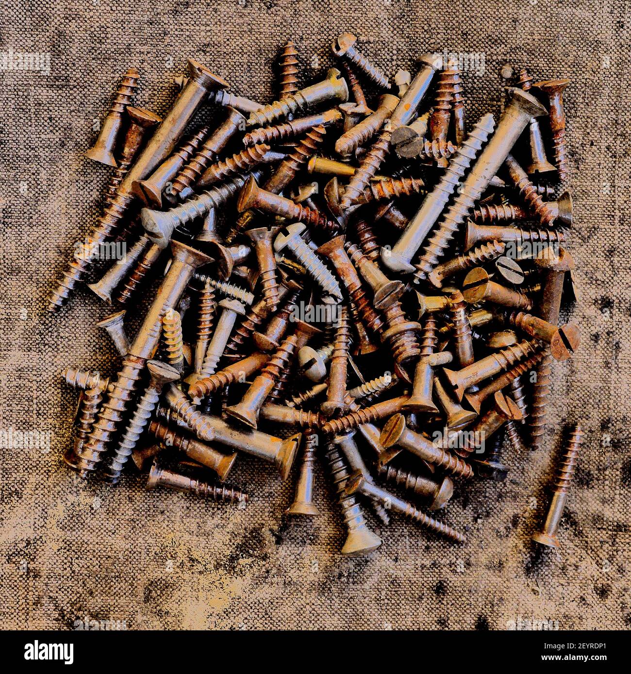 Old rusted screw, France Stock Photo - Alamy