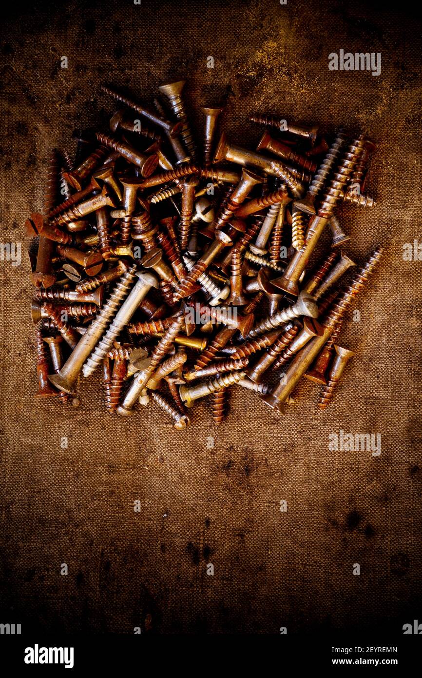 Old rusted screw, France Stock Photo - Alamy