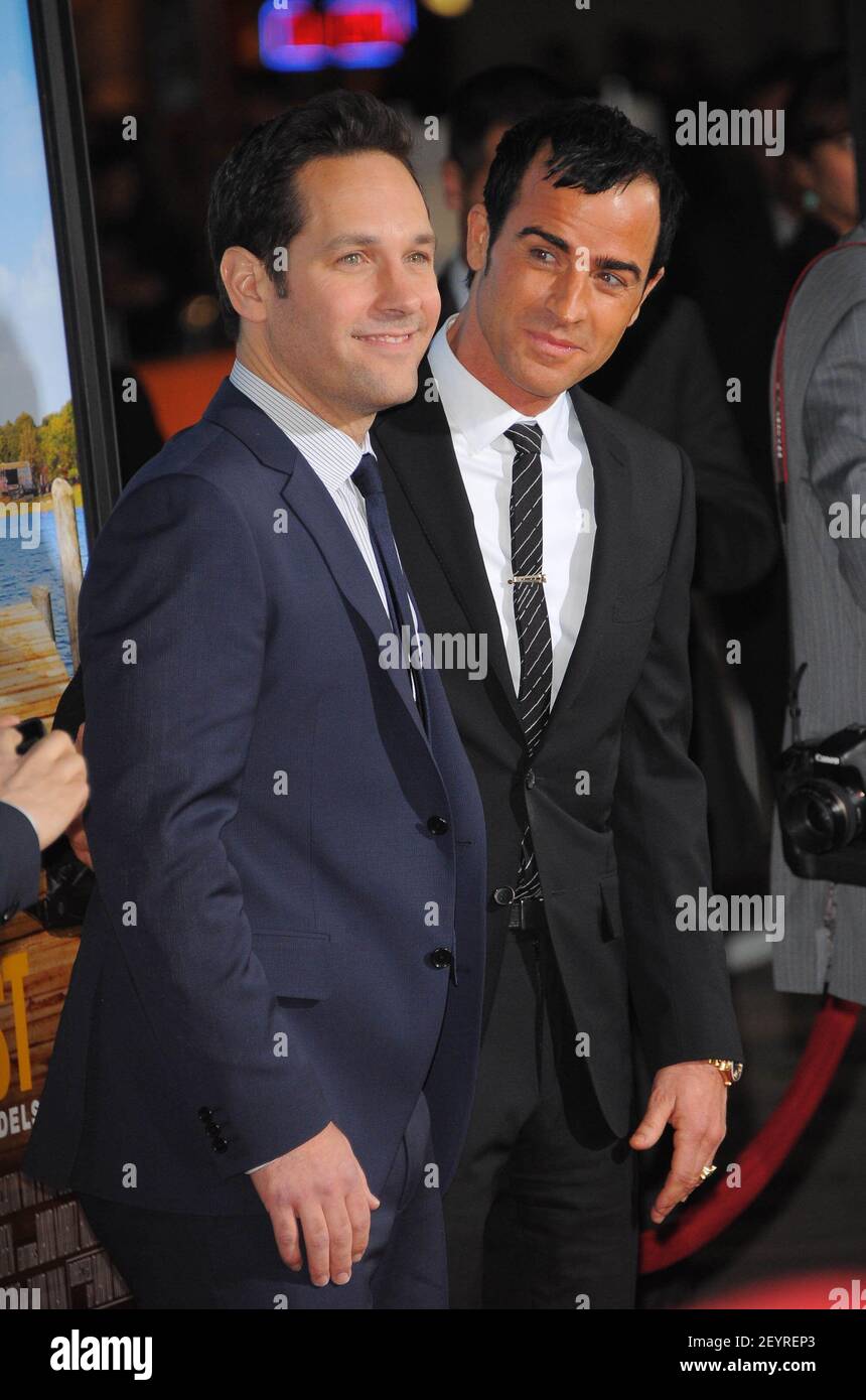 Paul Rudd and Justin Theroux. 16 February 2012, Westwood, California ...
