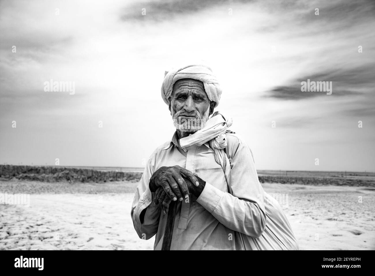 Portrait of an old Baloch man Stock Photo - Alamy