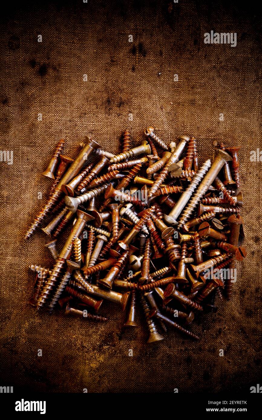 Old rusted screw, France Stock Photo - Alamy