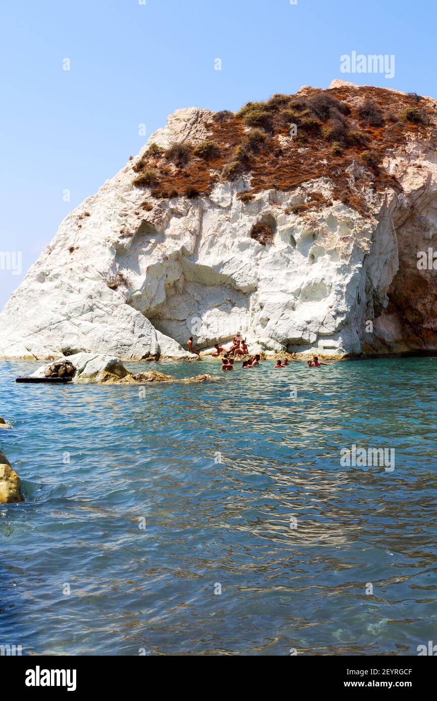 Sea and dry greece Stock Photo - Alamy